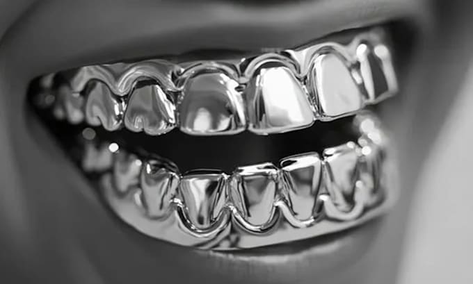 Custom 3d grillz jewelry cad design rings, pendants diamond rendering ...