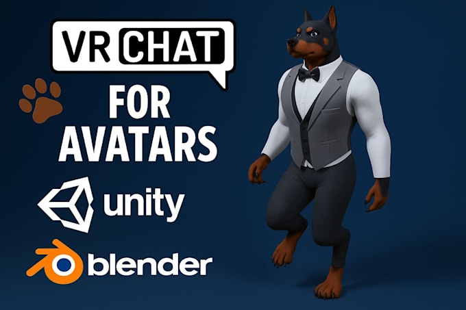 Model custom vrchat avatar vrc avatar 3d character furry avatar vr ...