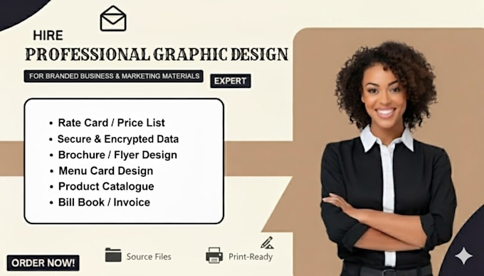 Design rate card, brochure, menu card, product catalog, label, bill ...