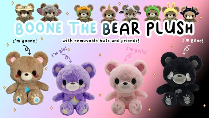 Design custom plushie reference sheet ych concept stuffed animal ...