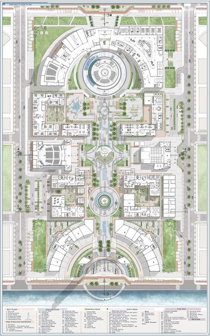 Design master plan, site plan, plot plan, and landscape architectural ...