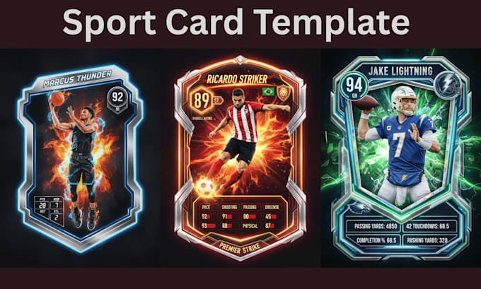 Design custom trading cards, sport card, cards game, sport card frame ...