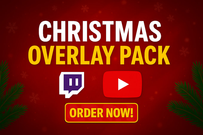 Design christmas twitch overlays and youtube banners with festive stream alerts by Smith_edmund ...
