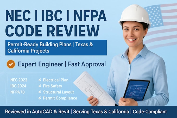 Review building plans for nec, ibc, nfpa compliance projects in texas ...