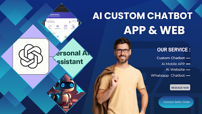 Develop custom ai chatbot, ai mobile app, aii website app, ai software developer by Clair ...