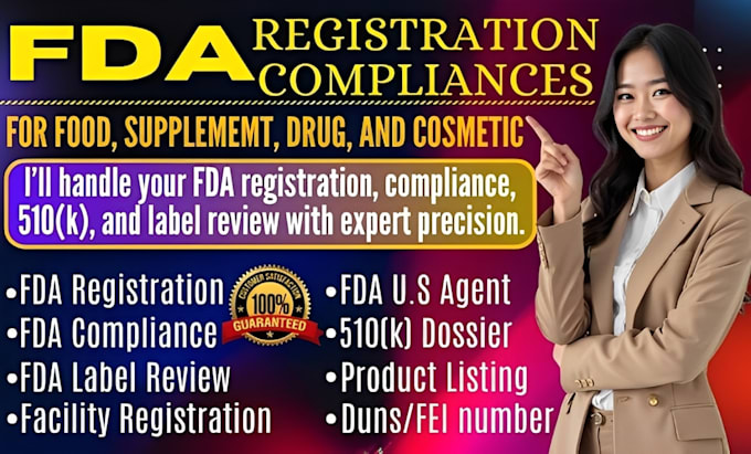 Fda registration, fda compliance, fda approval, 510k documentation ...