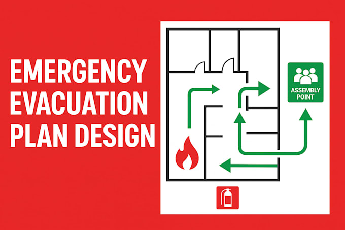 Design emergency evacuation plan, fire safety and escape floor map by ...