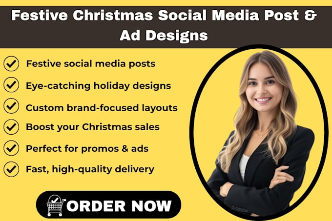 Design festive christmas social media posts for your business by Holly ...