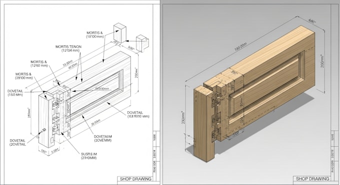 Create 2d and 3d woodworking and joinery shop drawings by Wood_mick ...