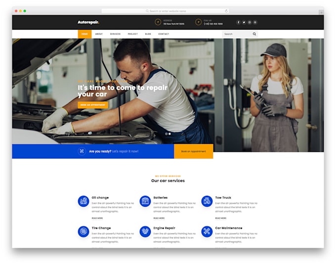 Build auto workshop and auto repair website with appointment system by ...