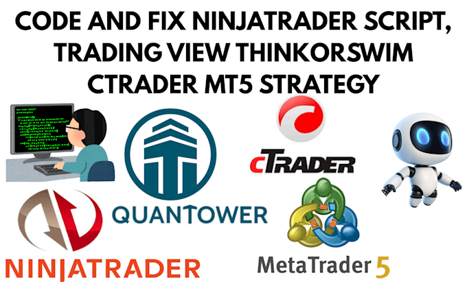 Code and fix ninjatrader script, tradingview thinkorswim ctrader mt5 strategy by Endersonchunks ...