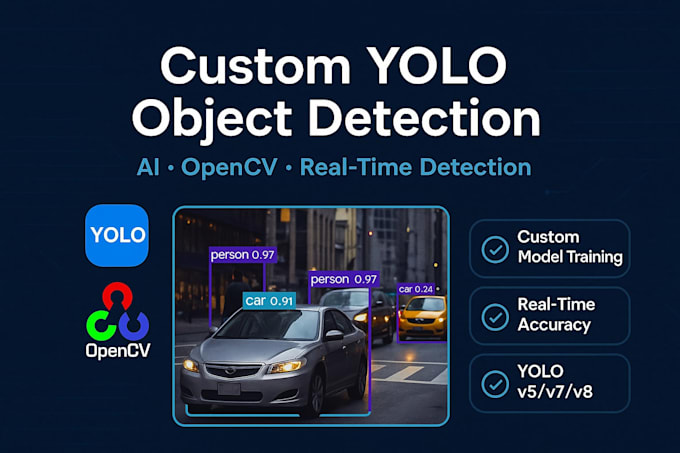 Build ai object detection solutions using yolo and opencv by Moeedejazkhan | Fiverr
