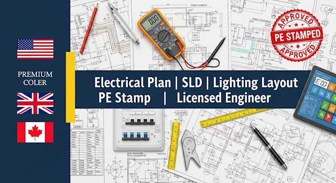Electrical plan sld lighting layout pe stamp licensed engineer ...