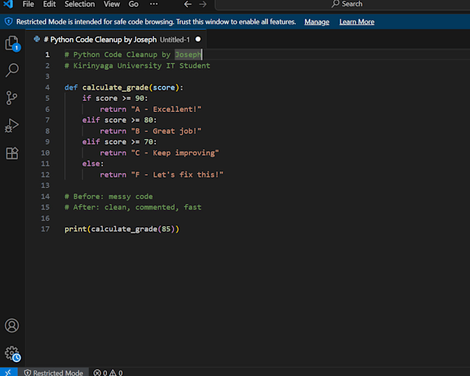 Fix python bugs in 1 hour, fast delivery by Jay_cally | Fiverr