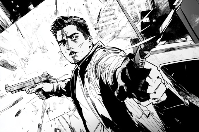 Draw a comic book, cartoons, graphic novel by Johnsondietrich | Fiverr
