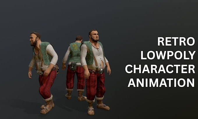 Create retro low poly 3d model with ps1 n64 ps2 style loop rig and ...