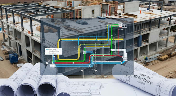 Produce professional mep riser drawings for consultants by John22_don ...