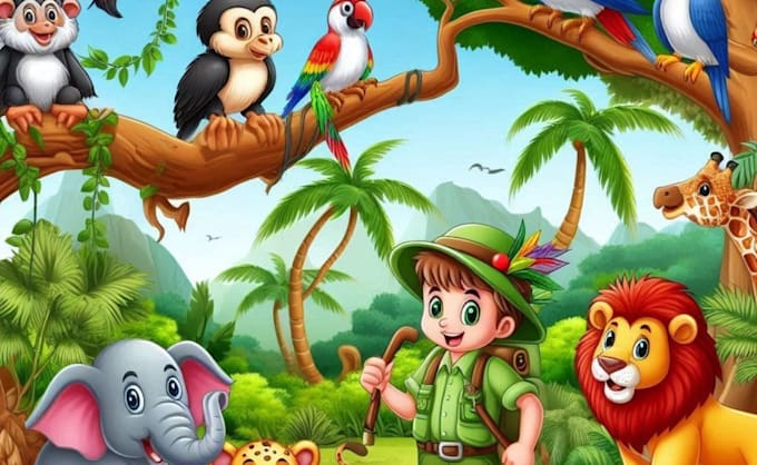 3d kids cartoon characters educational, video for kids video editing 3d ...