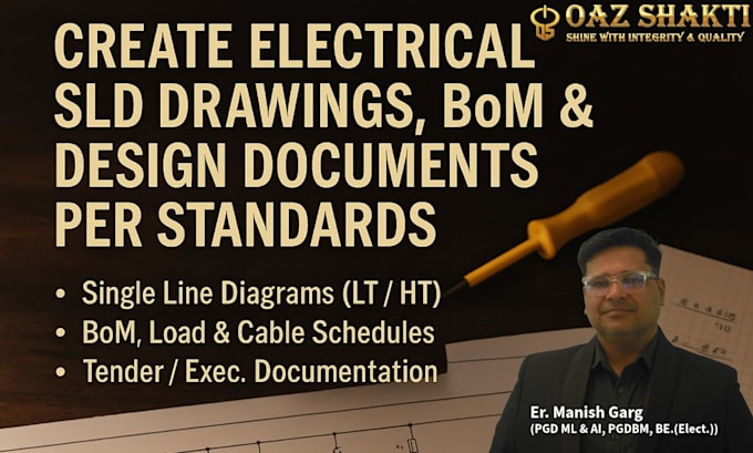 Create electrical sld drawings bom and design documents per standards ...
