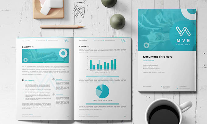 Design brand identity, proposals, company profile in pdf, word, canva ...