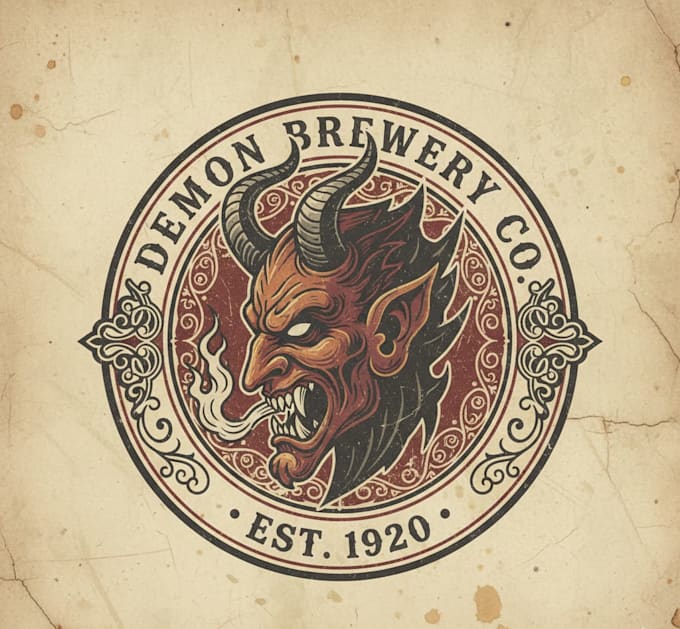 Design a striking vintage demon logo for your brand by Sally_berard ...