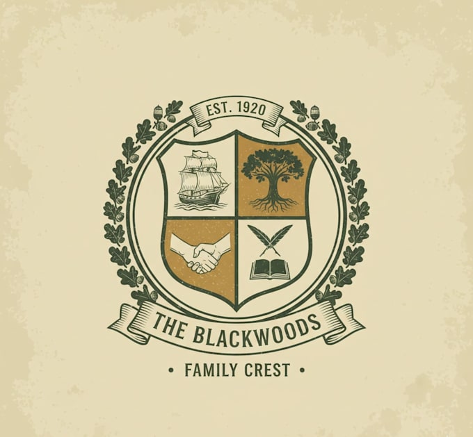 Design a timeless vintage family crest logo for your brand by Kenneth ...