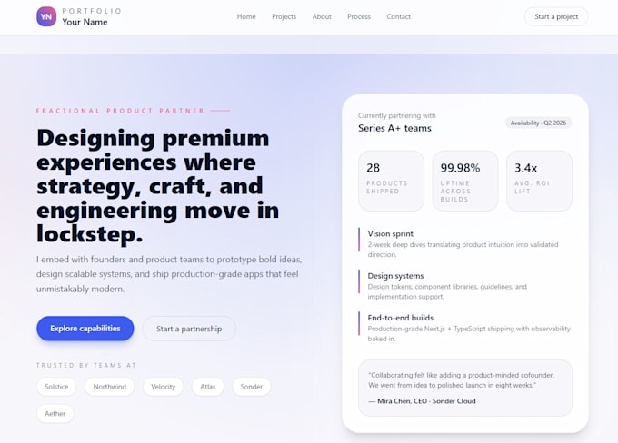 Create responsive next js portfolio by Mada0496 | Fiverr