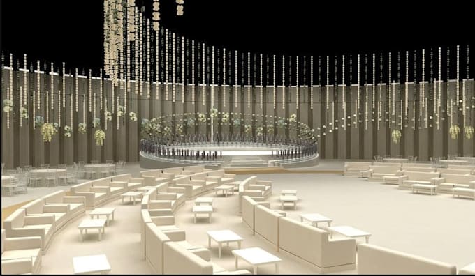 Do 3d stage design, concert, exhibition, wedding or birthday events ...