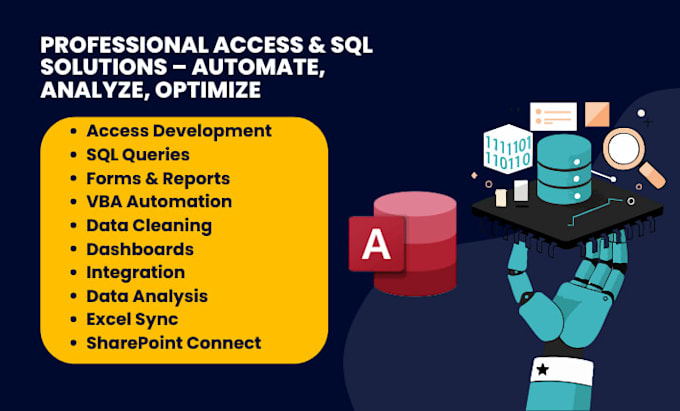 Develop, automate, and manage microsoft access database, queries, forms ...
