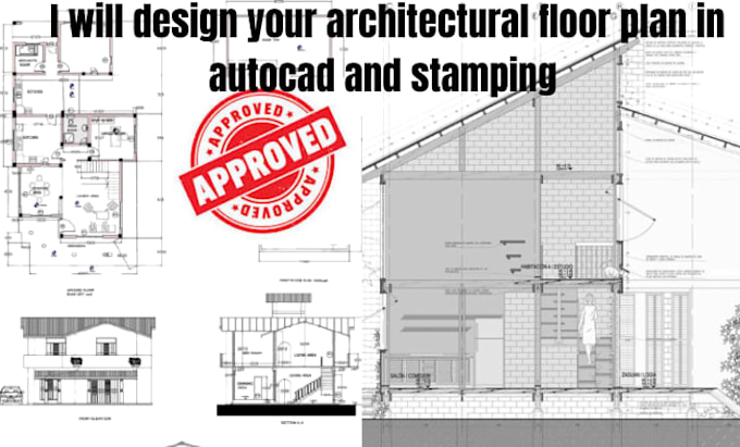 Design your architectural floor plan in autocad and stamping by William ...