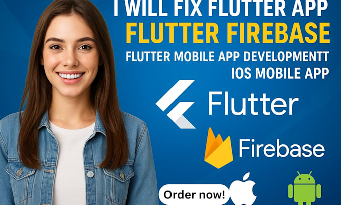 Fix flutter app flutter firebase, flutter mobile app development ios mobile app by Mia_flutter ...