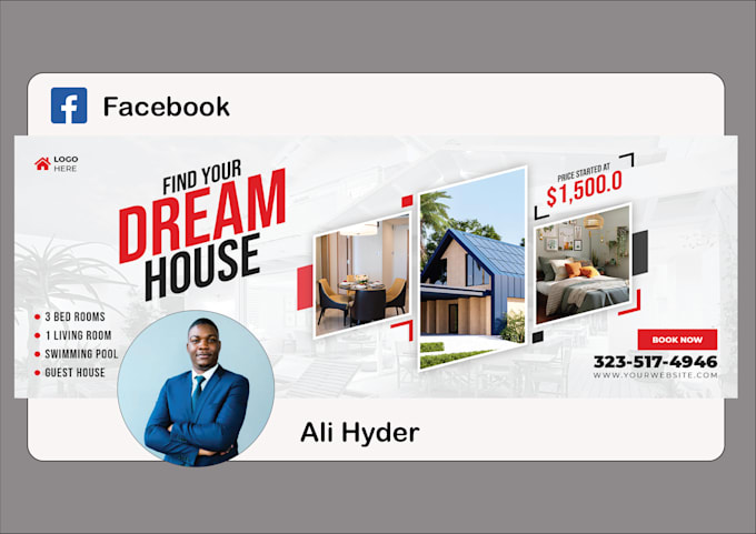 Create a stunning facebook cover by Creative_hyder | Fiverr