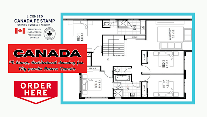 Review draw canada architectural plan pe stamp in alberta quebec by ...