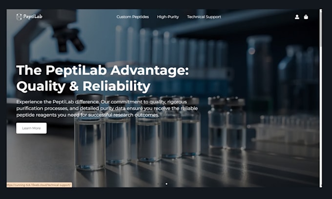 Design peptide research website, fda complaint peptide website peptide ...