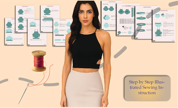Do step by step custom sewing instruction guide any project by ...