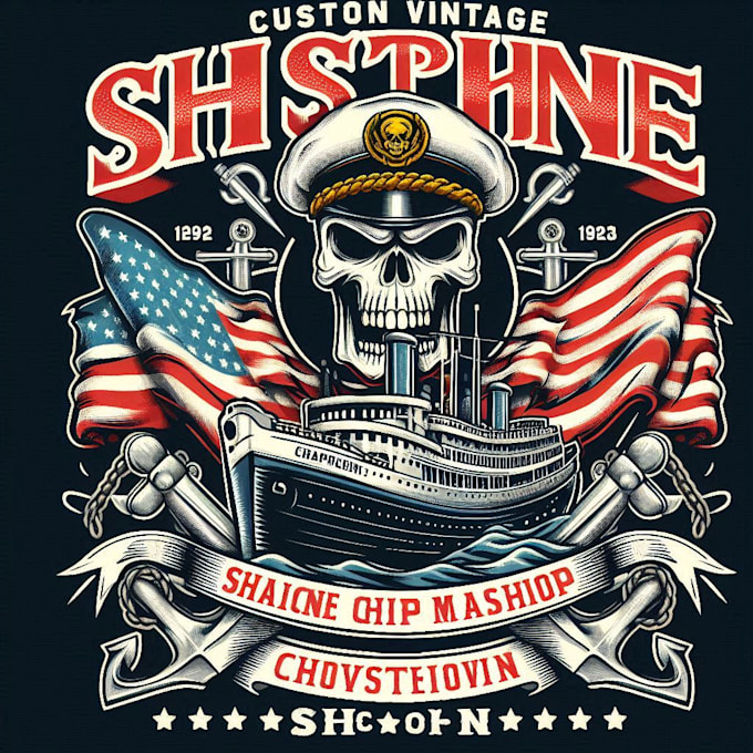 Design high quality marine ship mascot logo with t shirt design by ...