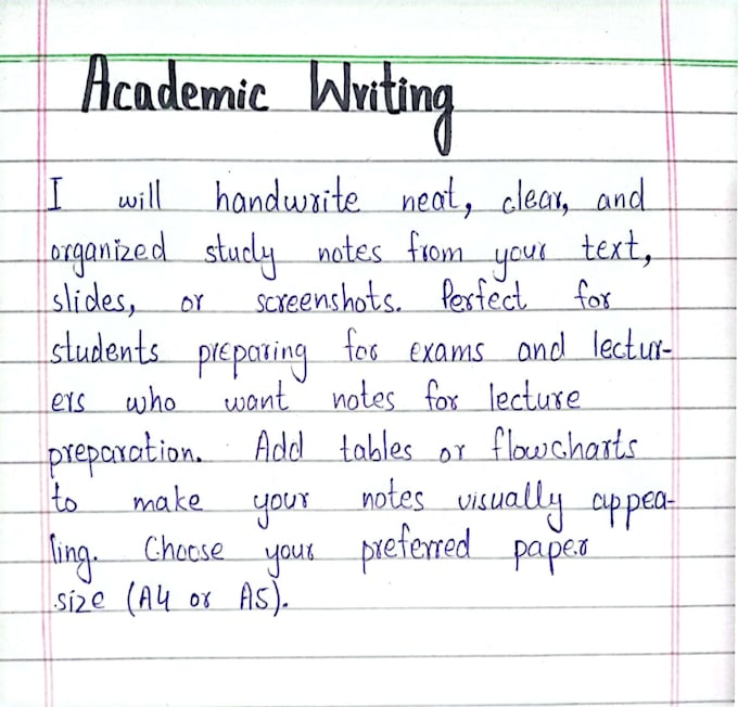 Write neat and aesthetic handwritten notes organically by Nimra__works ...