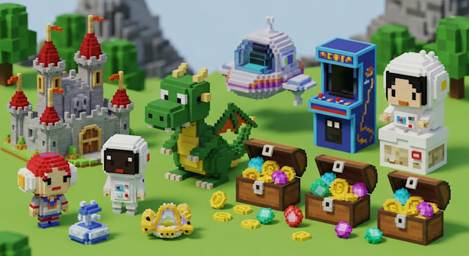 Design collectibles, pixel style and prop models characters using ...
