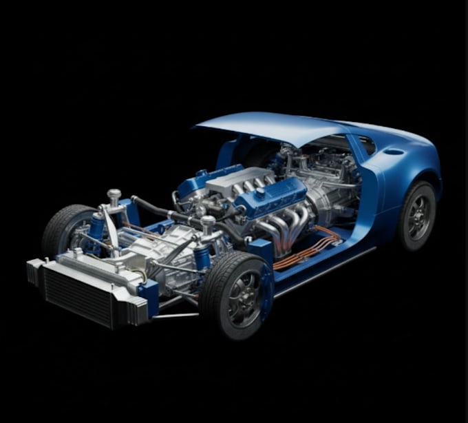 Do 3d automotive car frame,monocoque chassis,integrated powertrain in ...
