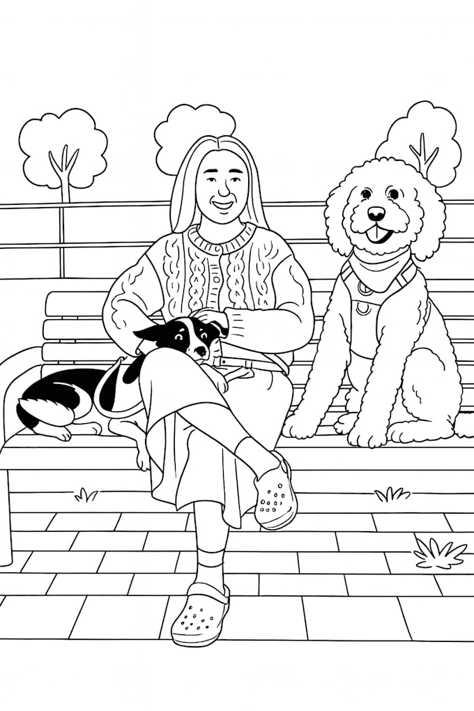 Custom family coloring page by Nasichka_g | Fiverr