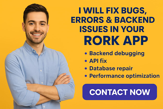 Fix bugs, errors, backend issues, api problems in your rork app by Aistackdev | Fiverr