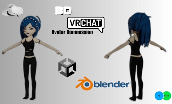 Create a vrchat model from a design or images by Raphaelajobo | Fiverr