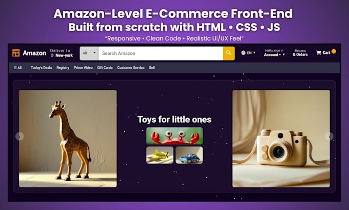 Build a modern online store front end html css js by Gdp_company | Fiverr
