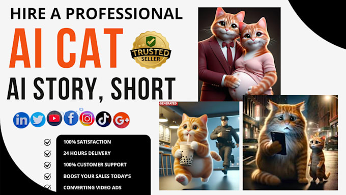 Do youtube video, trending ai reels, ai cat short, ai video animation ...