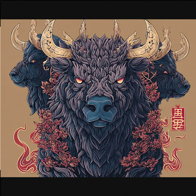 Illustrate unique beast illustration in my style by Emanelom | Fiverr