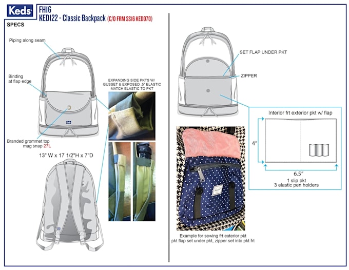 Create bag tech packs and custom bag designs for manufacturing by ...