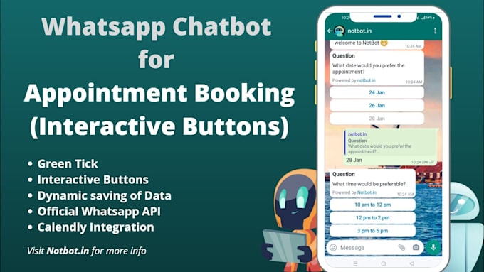 Build an ai appointment booking bot for websites, whatsapp, instagram ...