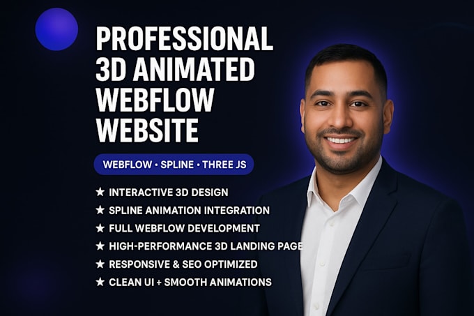 3d animated website 3d animated webflow website 3d spline webflow landing page by Timoo_pro7 ...