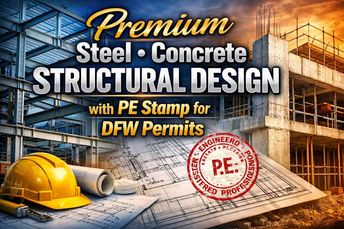 Licensed steel and concrete structural design with pe stamp for dfw ...