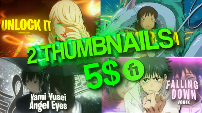 Design anime thumbnails for youtube by Mellobior | Fiverr
